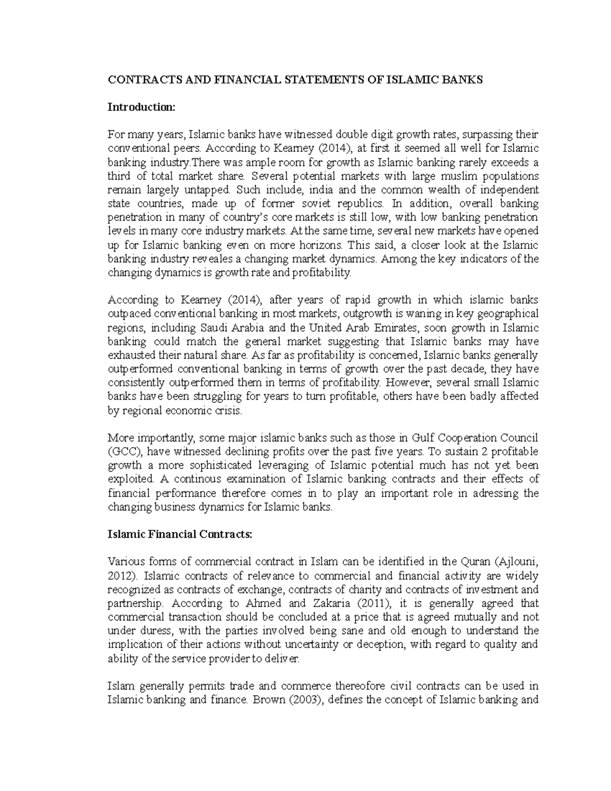 13. Contracts and financial statements of Islamic Banks - CONTRACTS AND ...