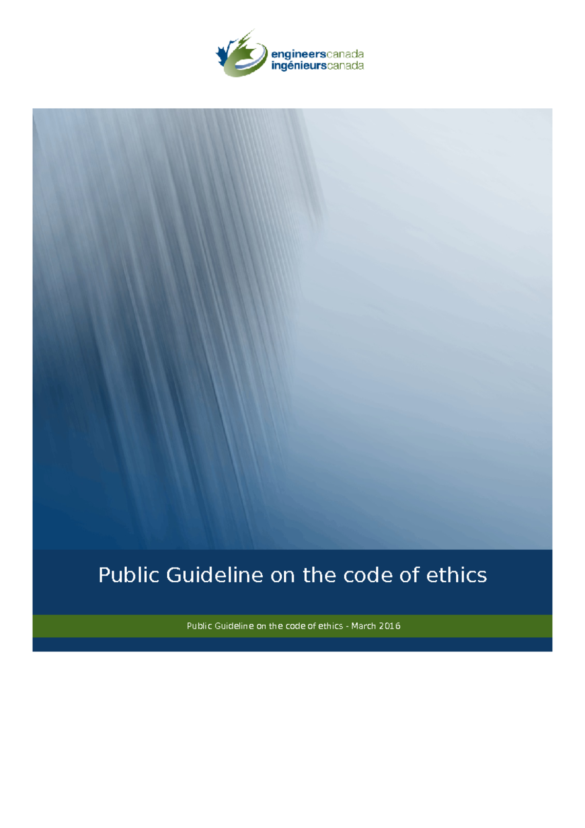 Public guideline on the code of ethics - Public Guideline on the code ...