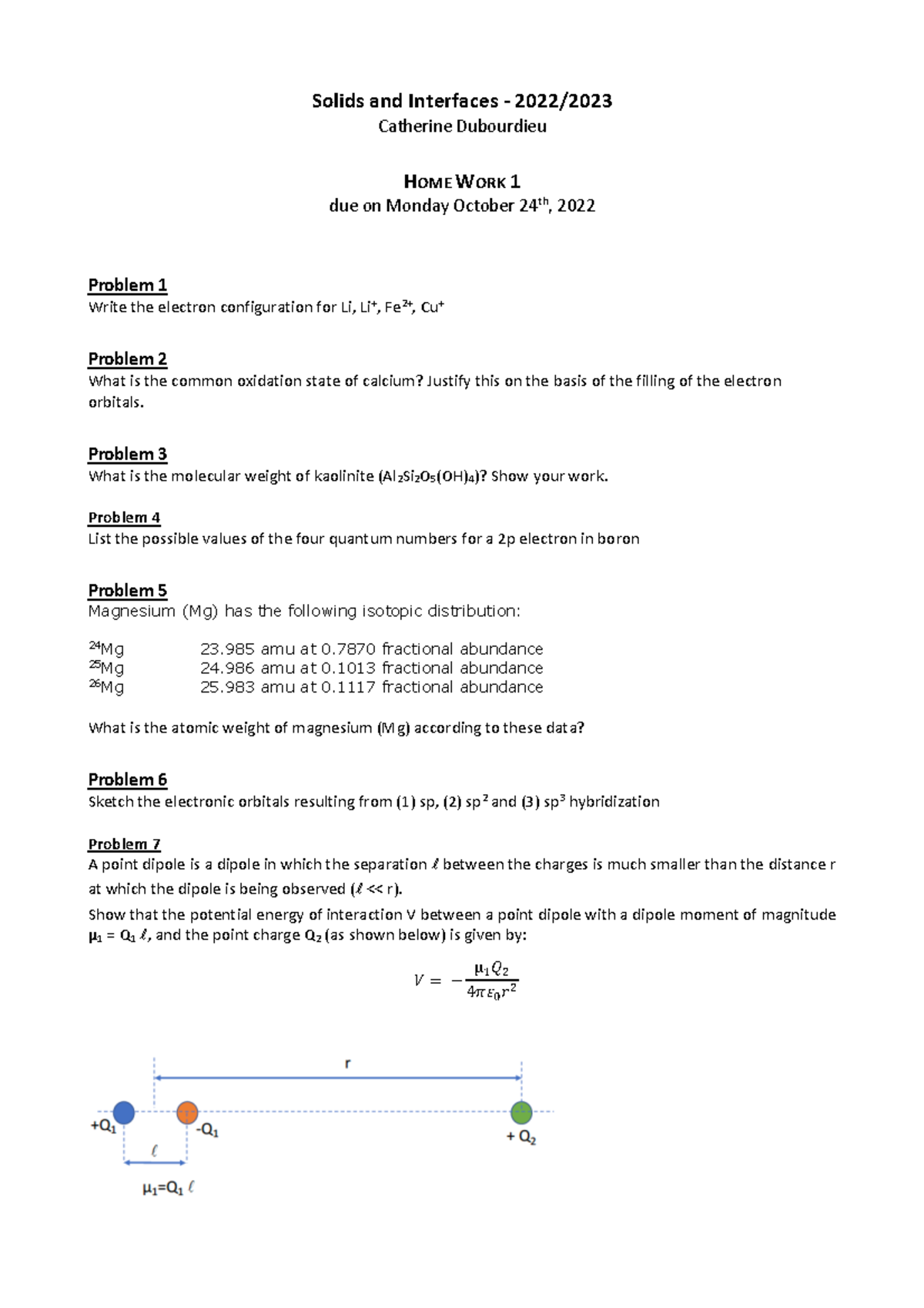 Homework 1555555 - Solids and Interfaces - 2022/ Catherine Dubourdieu HOME WORK 1 due on Monday ...