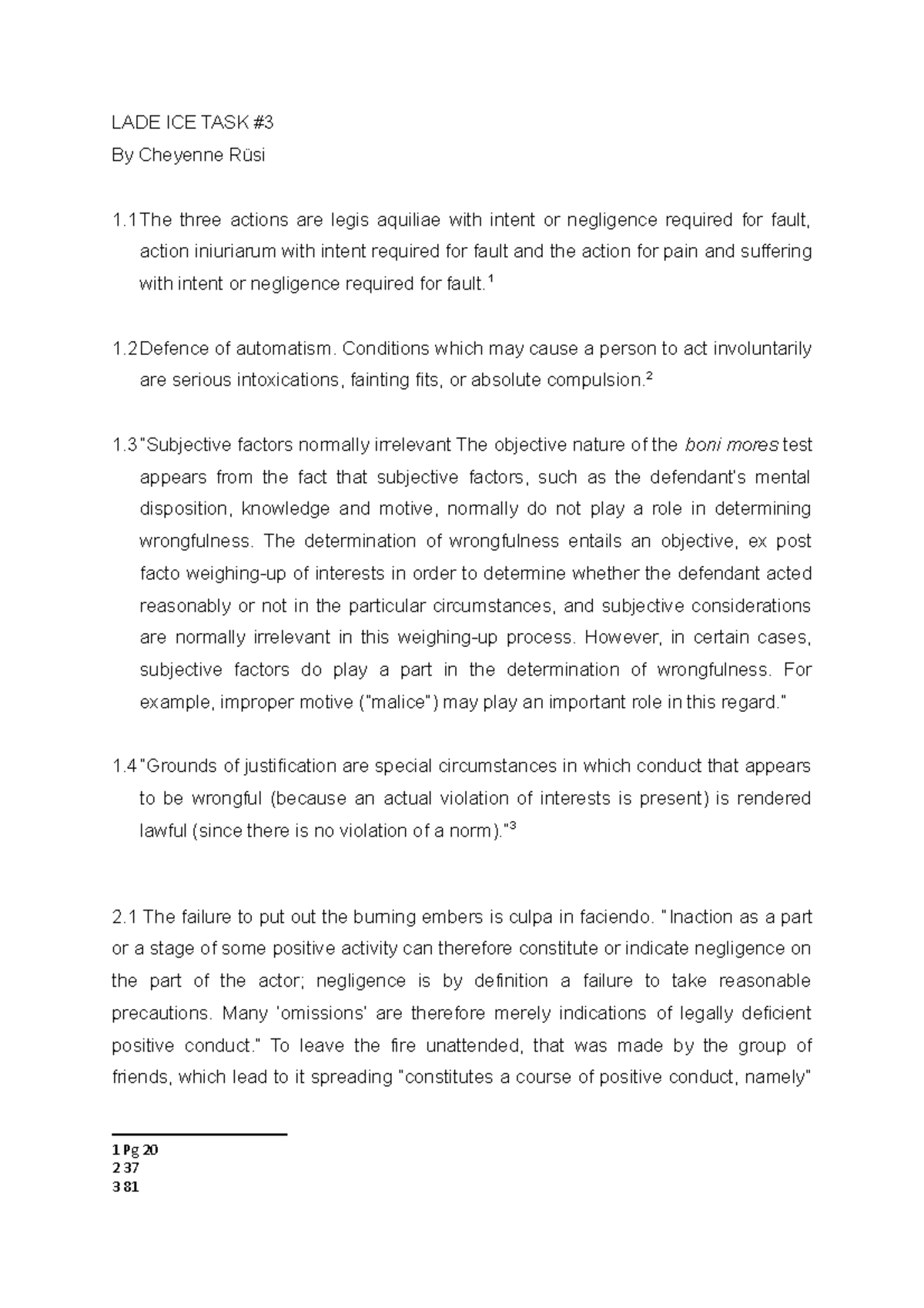 LADE ICE TASK #3 - Ice Task - LADE ICE TASK By Cheyenne Rüsi 1 The ...