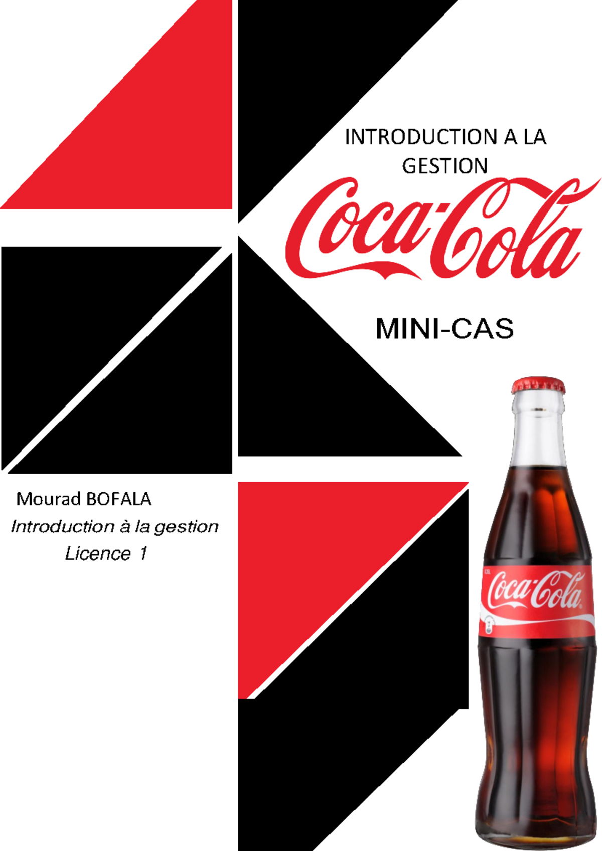 Mini Cas Coca - Cas pratique d'entraînement. - INTRODUCTION A LA ...