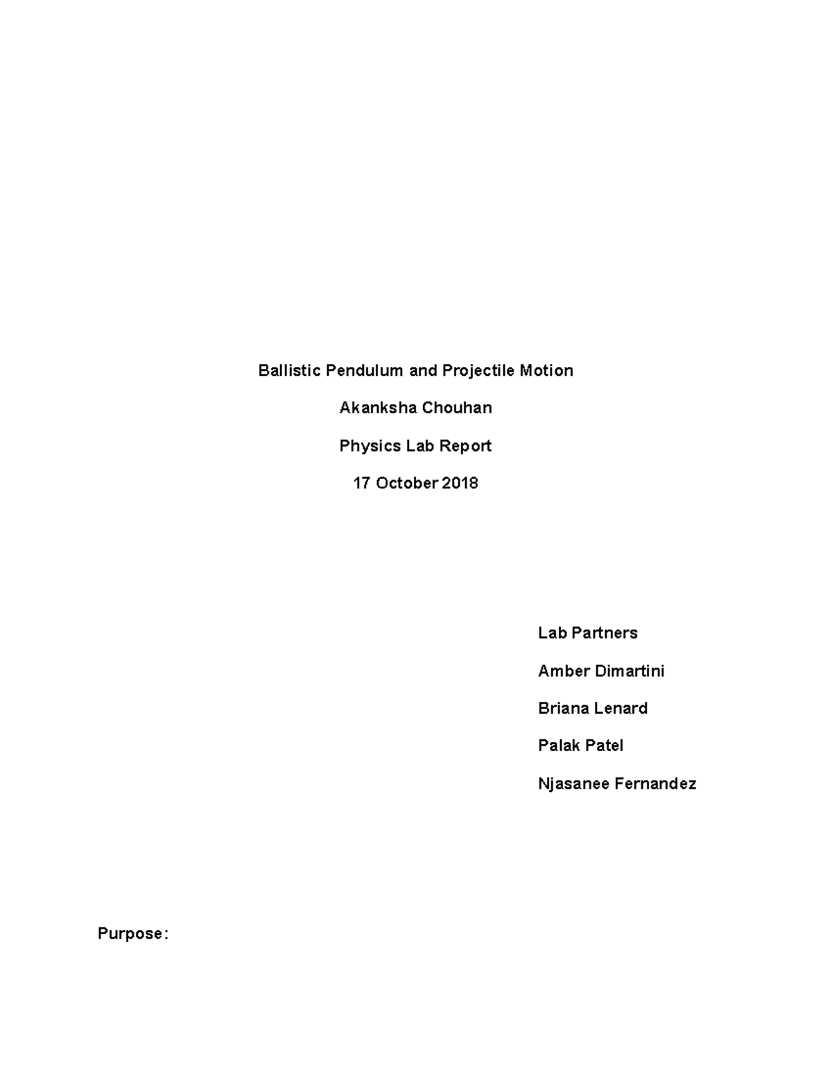 Ballistic Pendulum and Projectile Motion - Ballistic Pendulum and ...