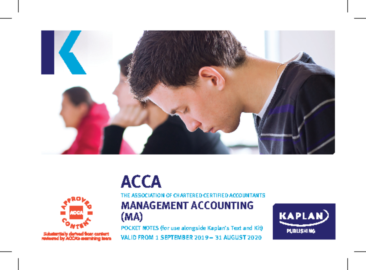 MA Pocket Notes 2019-20 - ACCA THE ASSOCIATION OF CHARTERED CERTIFIED ...