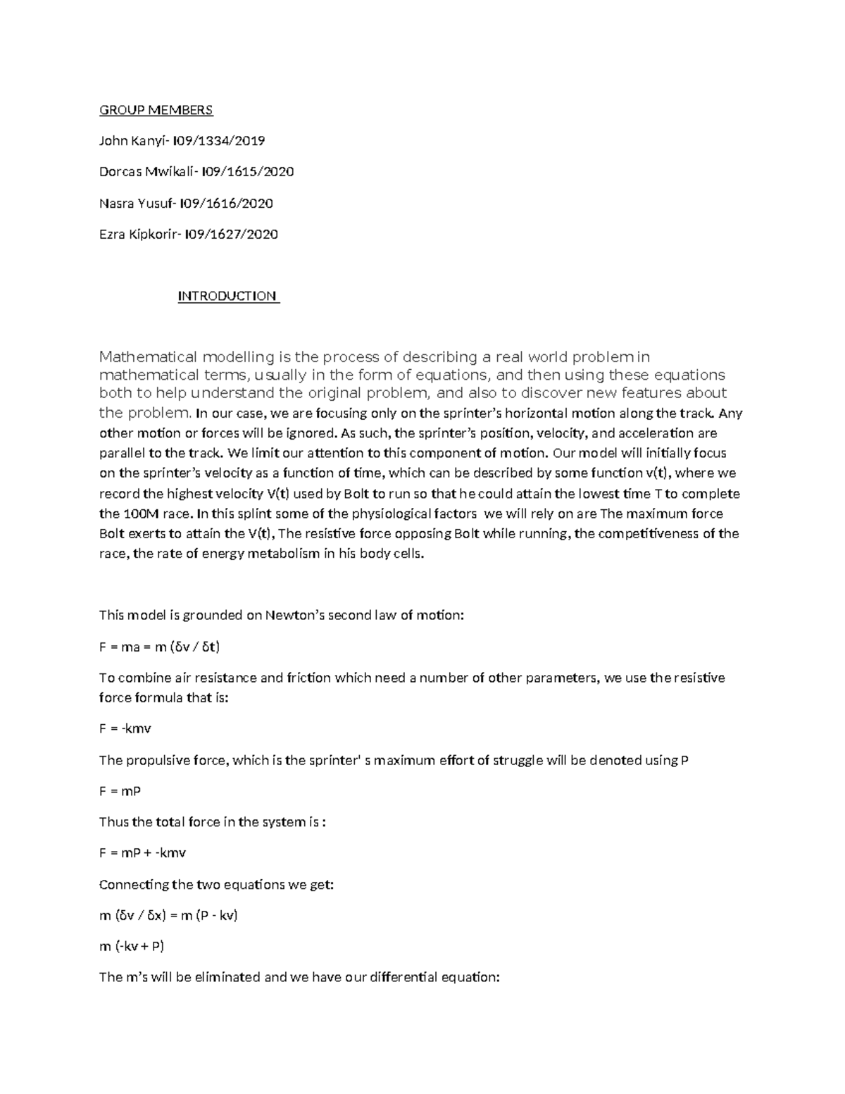 Sprint assignment - GROUP MEMBERS John Kanyi- I09/1334/ Dorcas Mwikali- I09/1615/ Nasra Yusuf ...