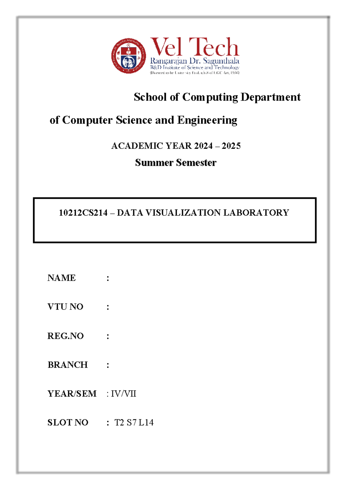 Dvfrontpage - pratical - School of Computing Department of Computer Science and Engineering ...