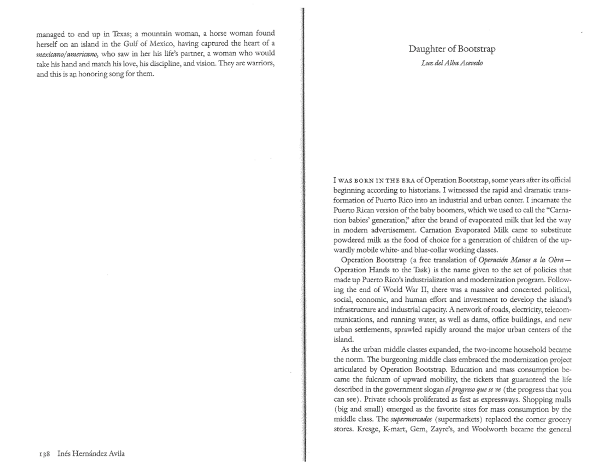 Acevedo Daughter of Bootstrap - managed to end up in a mountain woman ...