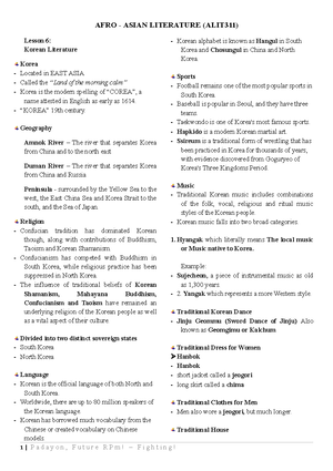 AFRO- Asian Literature - Lesson 1 (Introduction to Afro - Asian ...