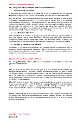 FS2 - EXPERIENCING THE TEACHING LEARNING PROCESS - FIELD STUDY 2 ...