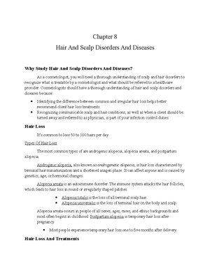 Chapter 7 Outline - Chapter 7 Hair And Scalp Properties Why Study Hair ...