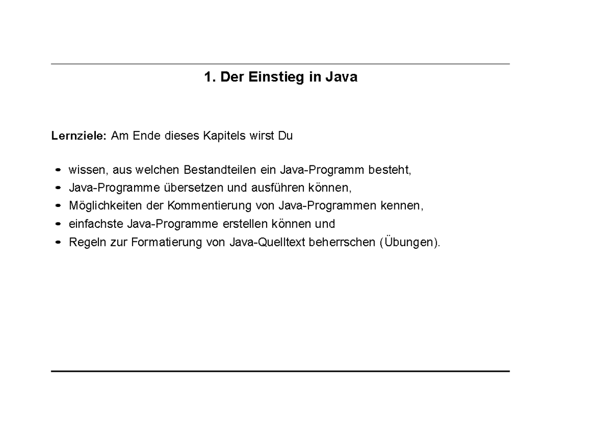 Grundlagen-Java11 - 1. Der Einstieg in Am Ende dieses Kapitels wirst ...