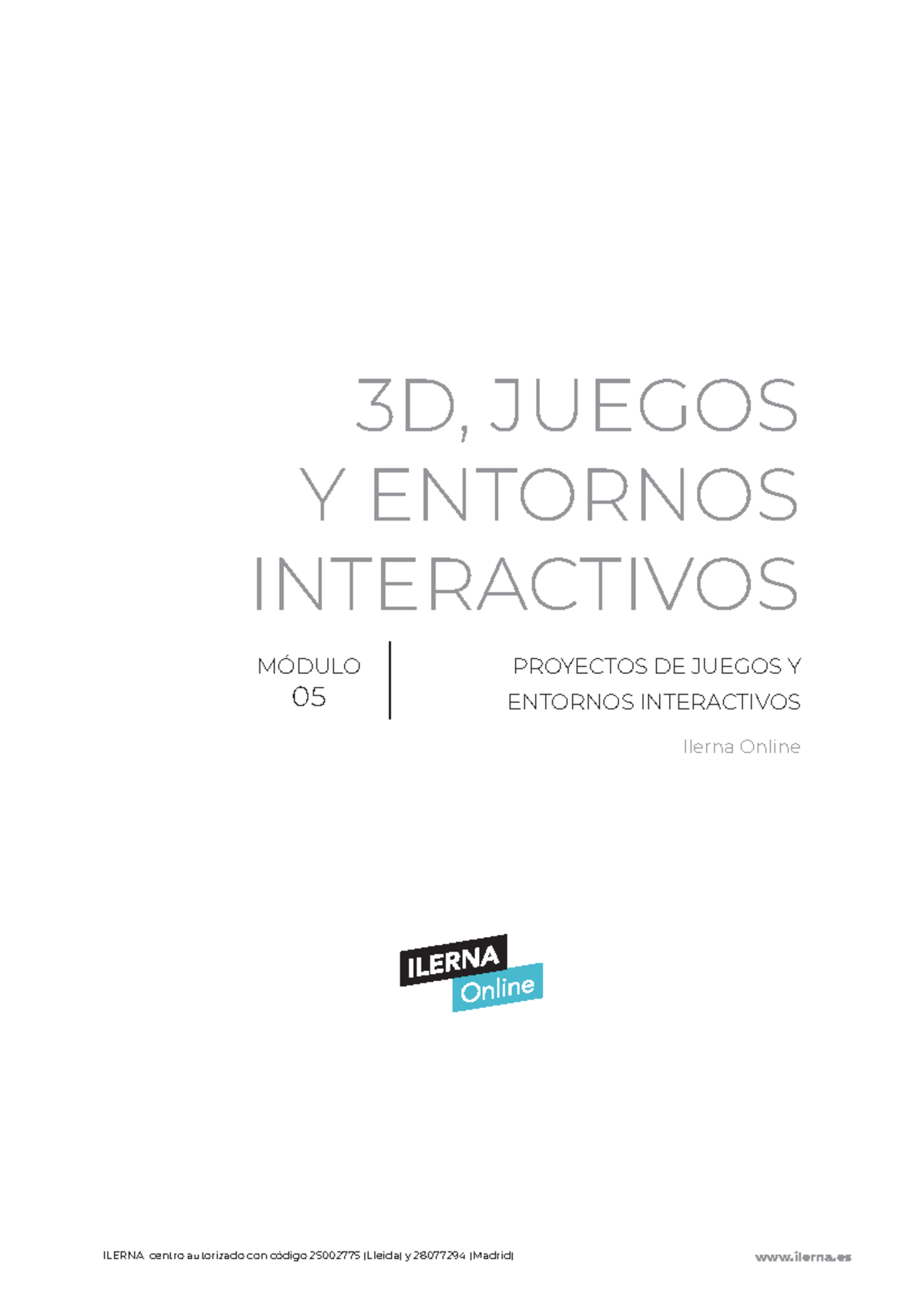 Material didáctico Proyectos de juegos y entornos interactivos - MÓDULO ...