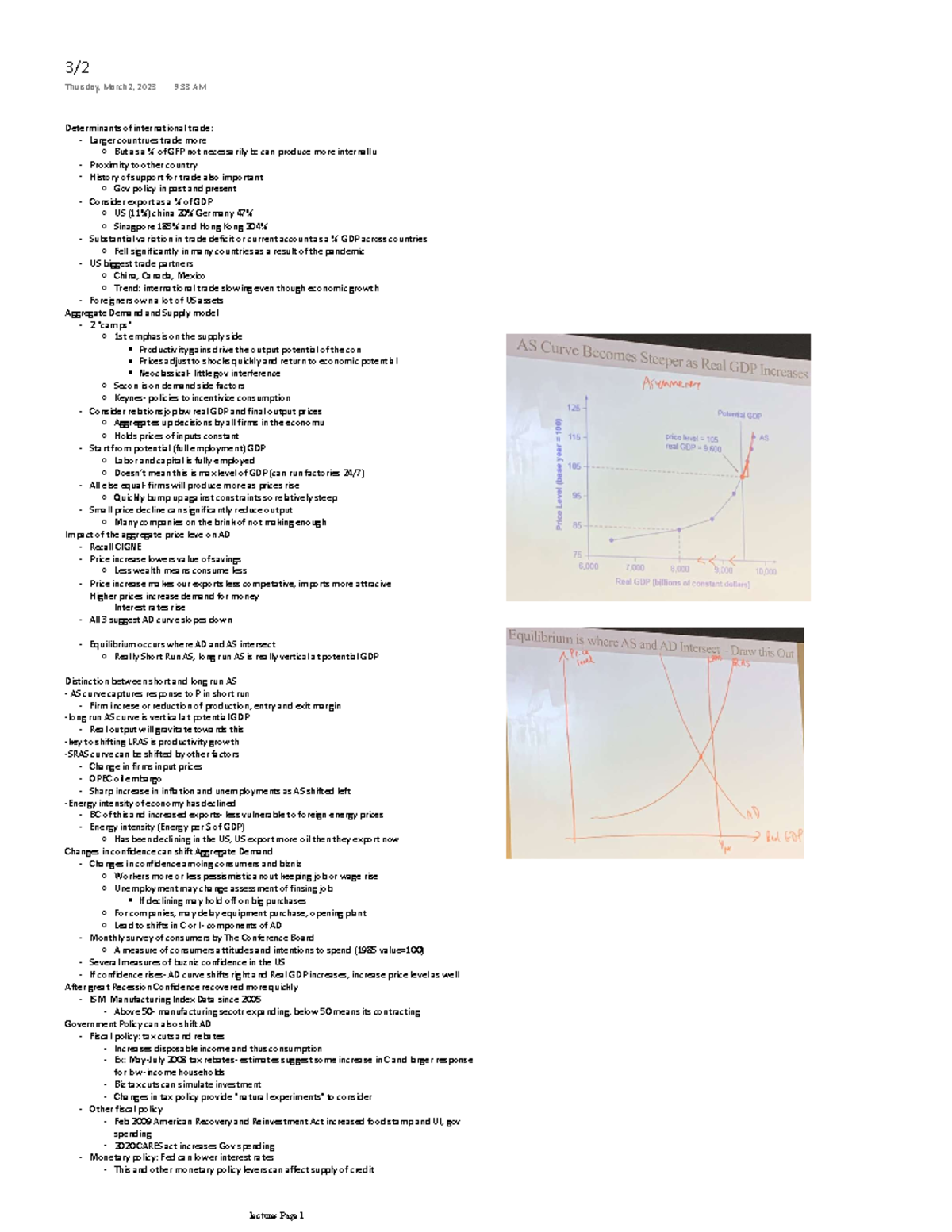 Lecture 14 econ - Determinants of international and real stats ...