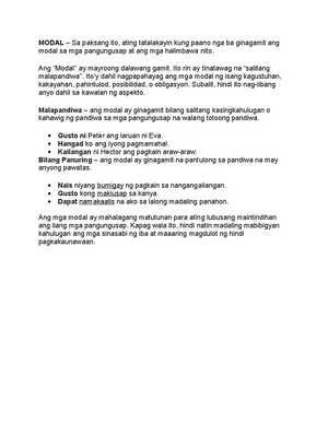 Pagsusulit Pang-uri - Filipino - Republic of the Philippines Department ...