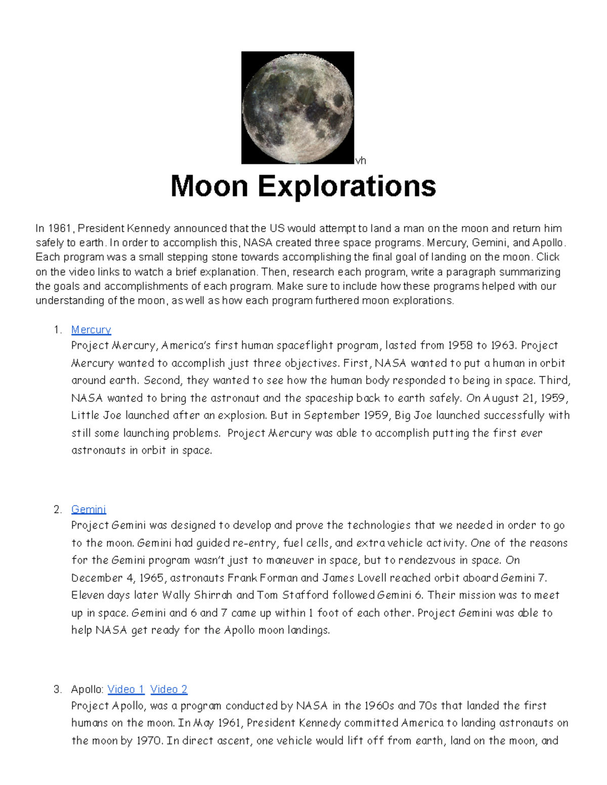 Kayson Garcia Moon Explorations - vh Moon Explorations In 1961 ...