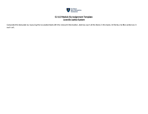 CJ 140 Module Six Assignment Template - An example has been provided ...
