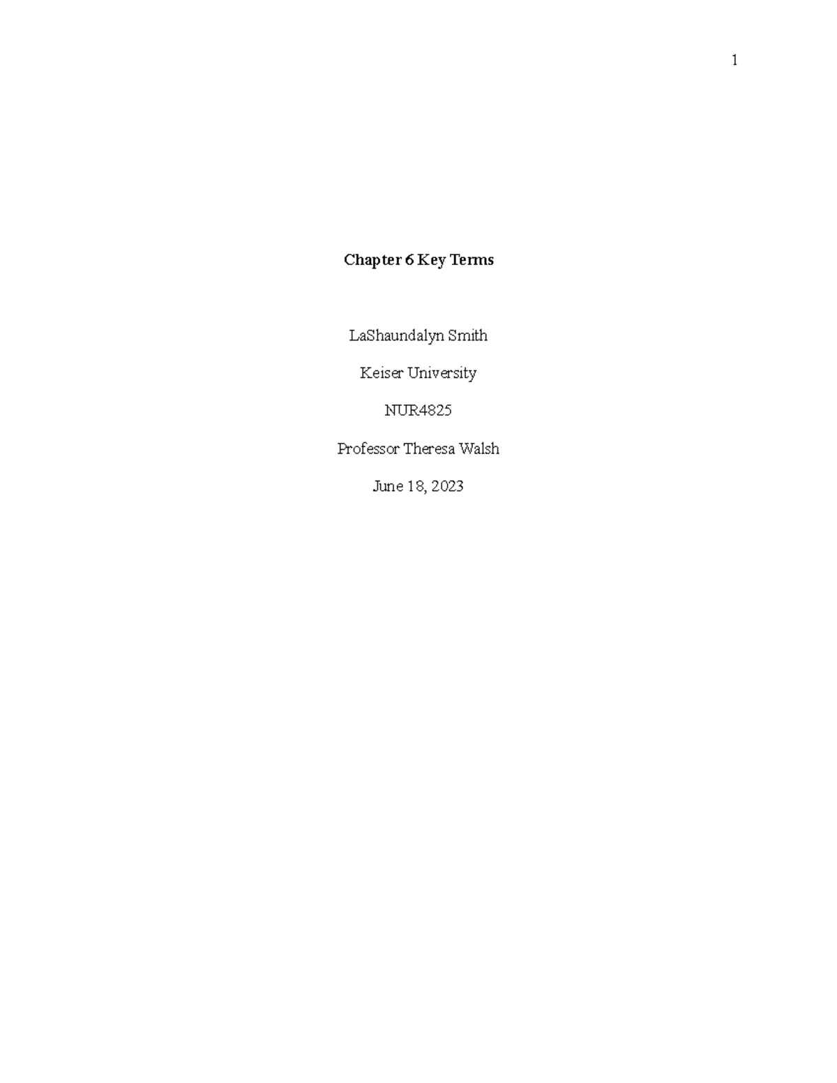Chapter 6 Keyterms - Definitions - Studocu