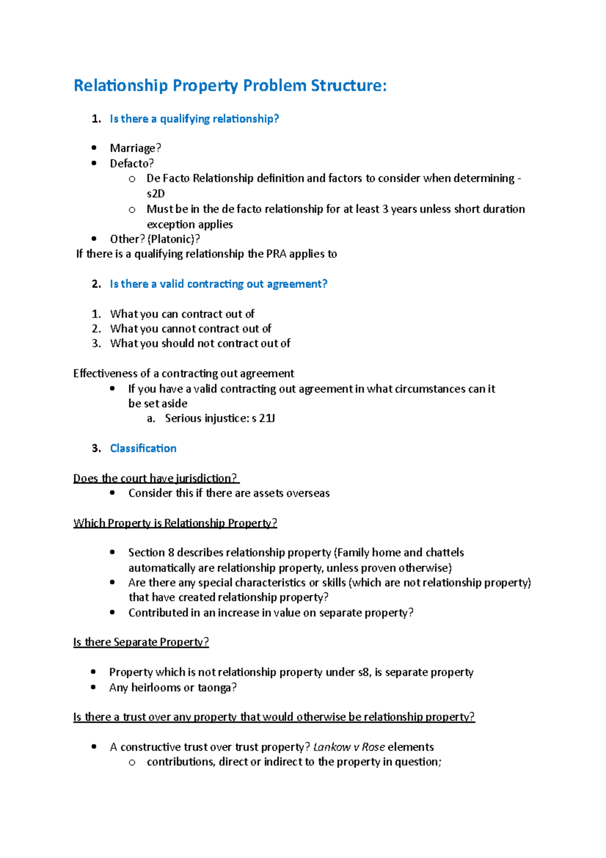 Relationship Property Problem Structure - Serious injustice: s 21J ...