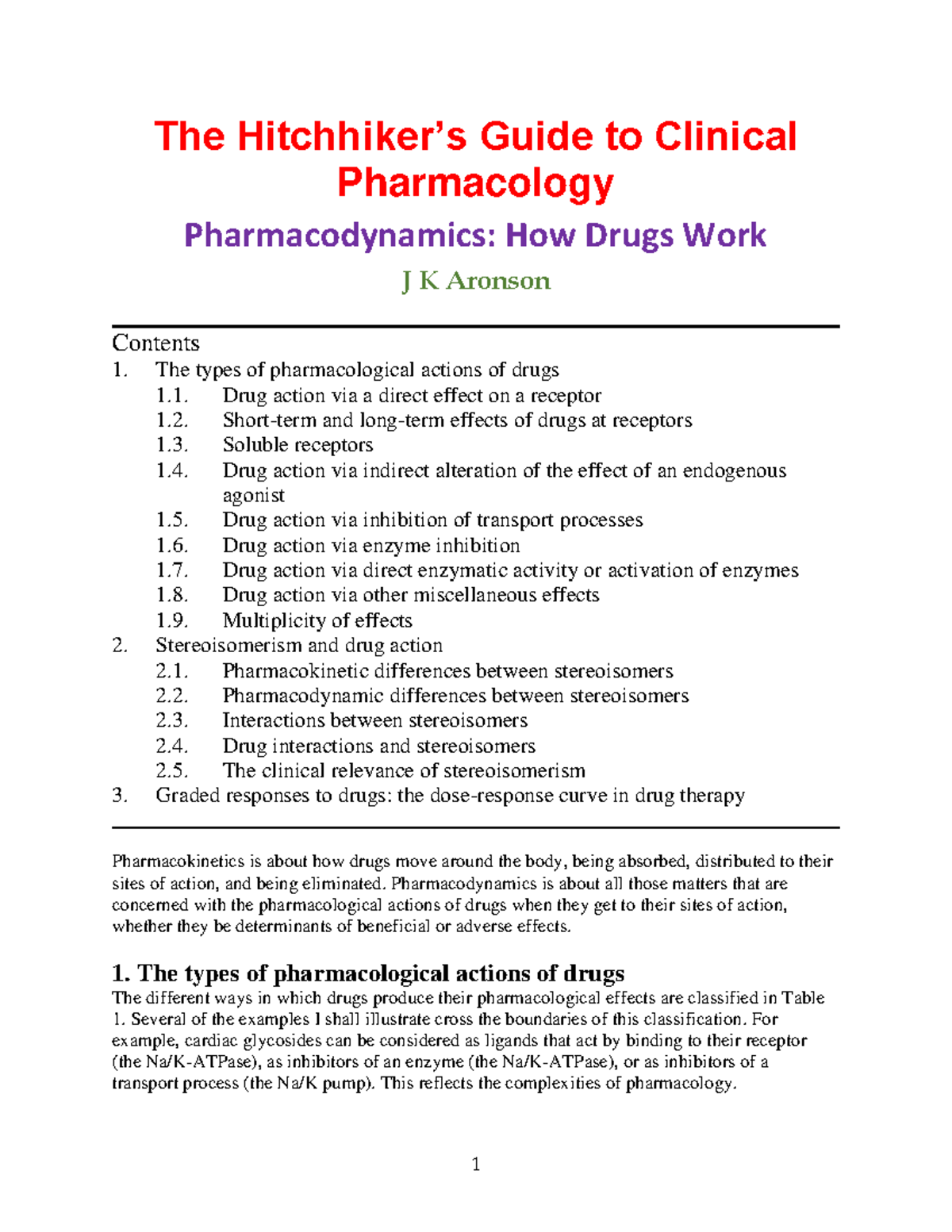 Pharmacodynamics-How-drugs-work - The Hitchhiker’s Guide to Clinical ...