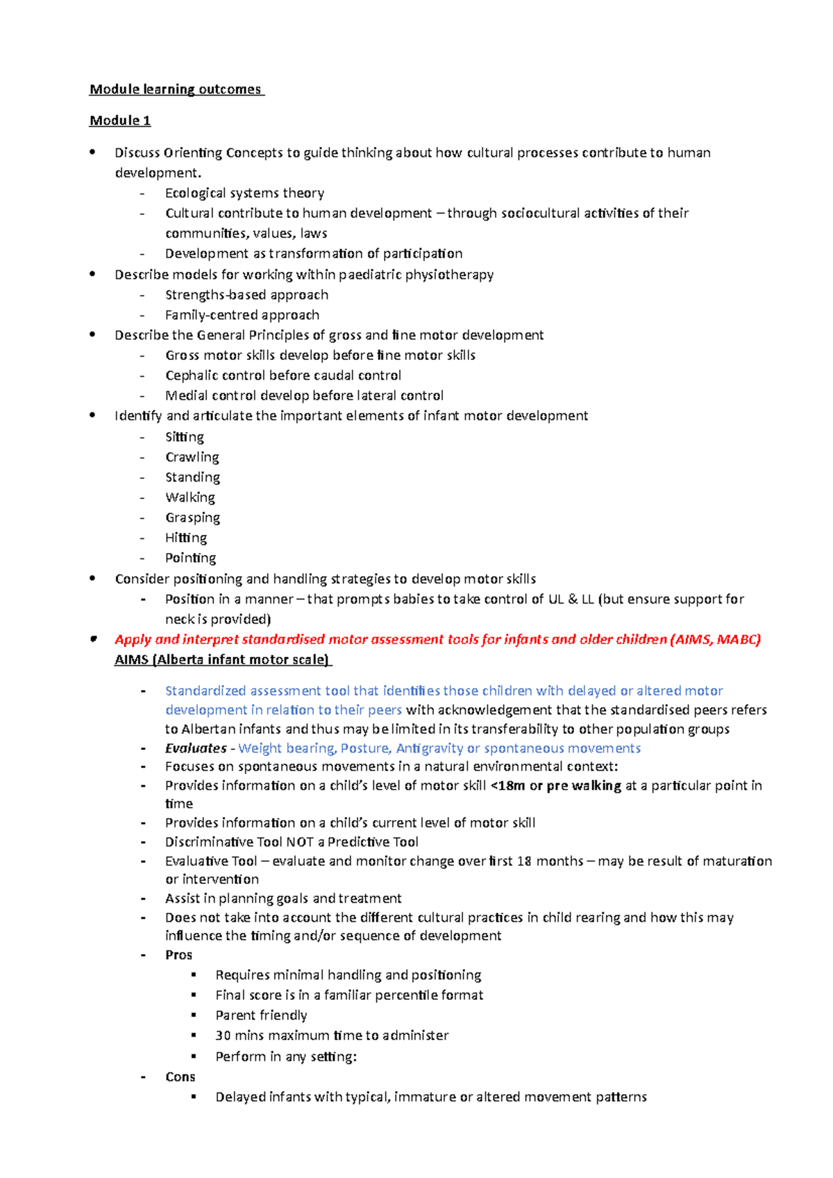 Module Learning Outcomes Module Learning Outcomes Module 1 Discuss Orienting Concepts To Guide
