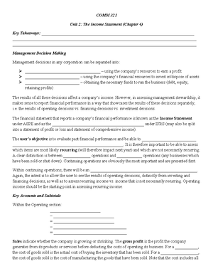 COMM 321 Unit 1 Introduction - COMM 321 Unit 1: Introduction (Chapters ...