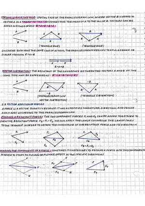 Statics Notes (CH2 Force Vectors) - EGR 140 - Studocu