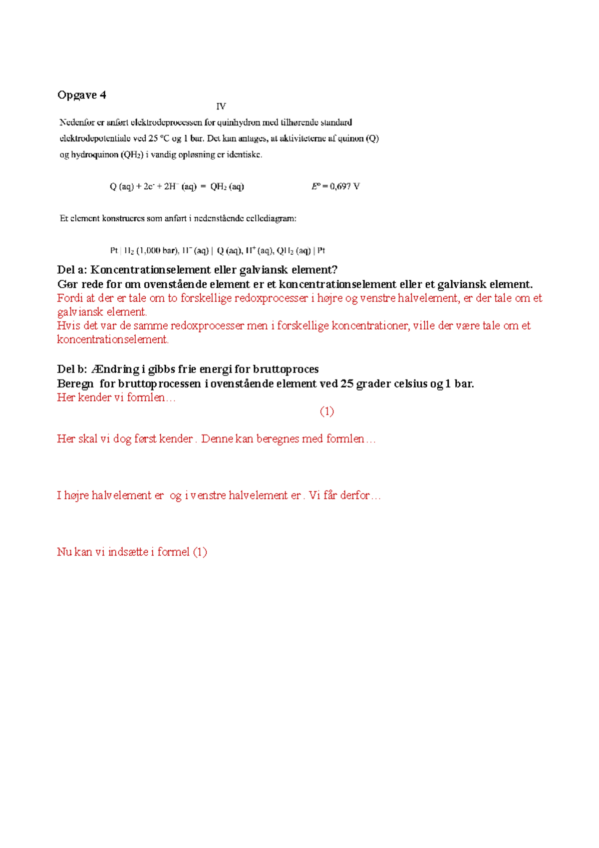 Eksamen- Nernst ligning og saltbro - Opgave 4 Del a ...