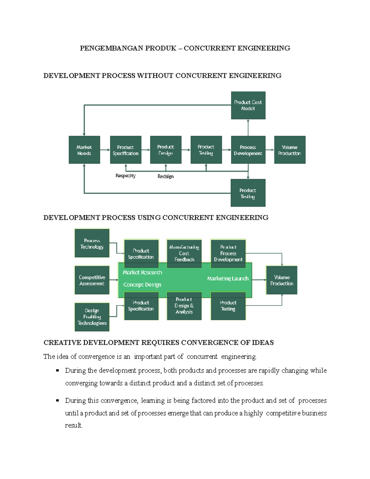 Product Development Concurrent Engineering (Development Process ...