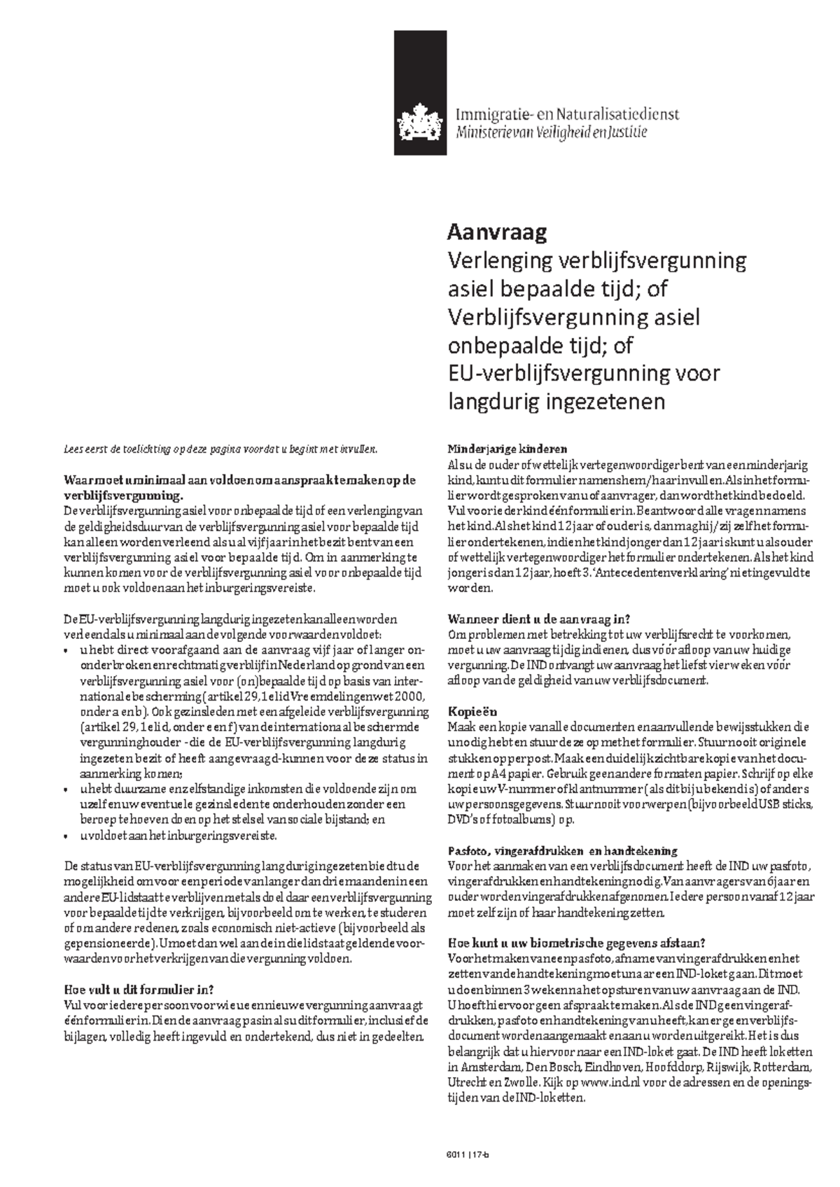 POB J2 Opdr 3 Aanvraagformulier IND - Aanvraag Verlenging ...