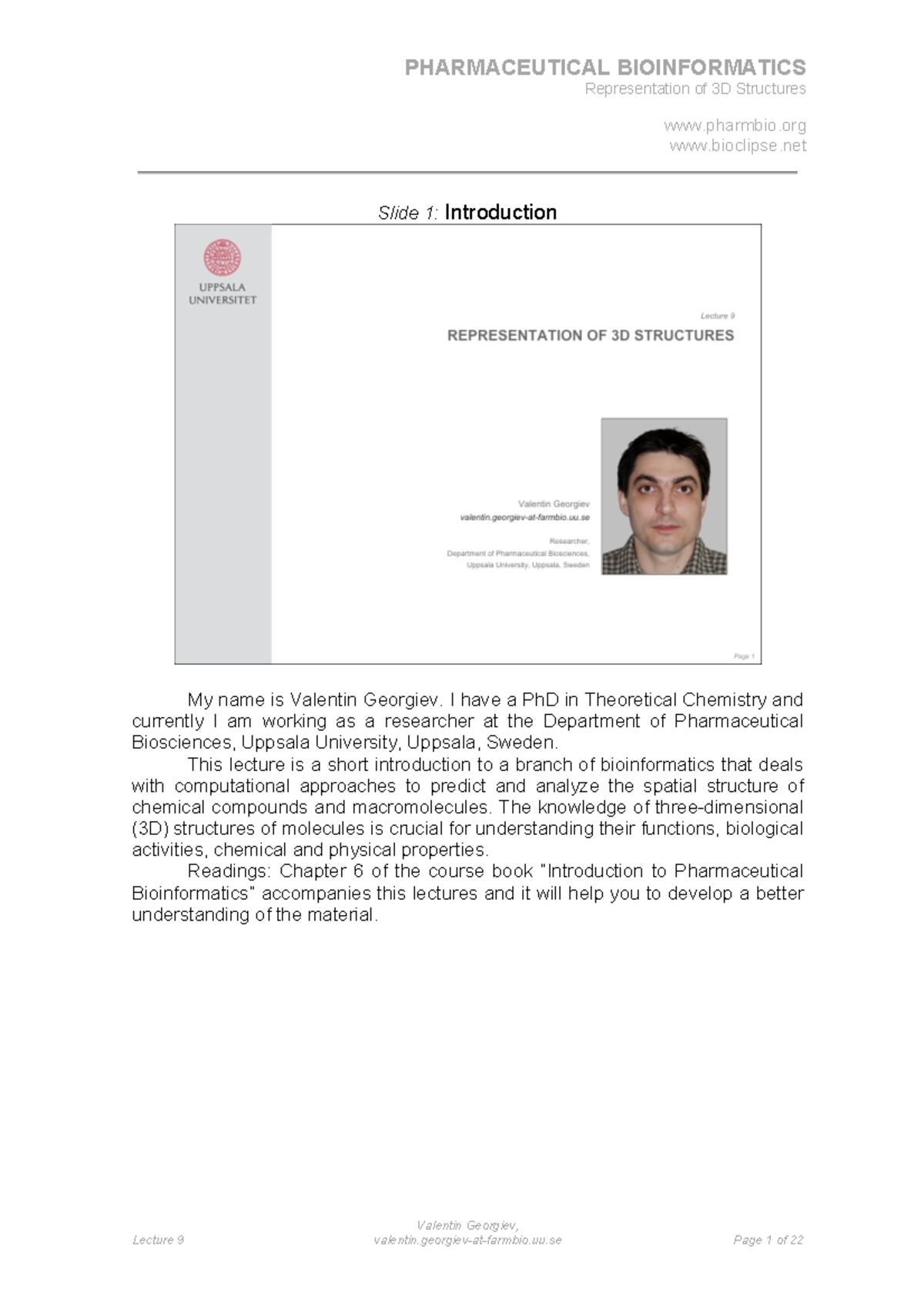 9. 3Dstructures - Full course - Representation of 3D Structures ...