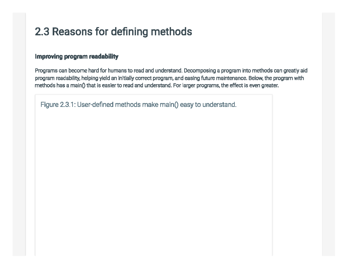 IT 145 Week 2 Mod 2.3 Zybooks Reasons for Defining Methods - IT145 - Studocu