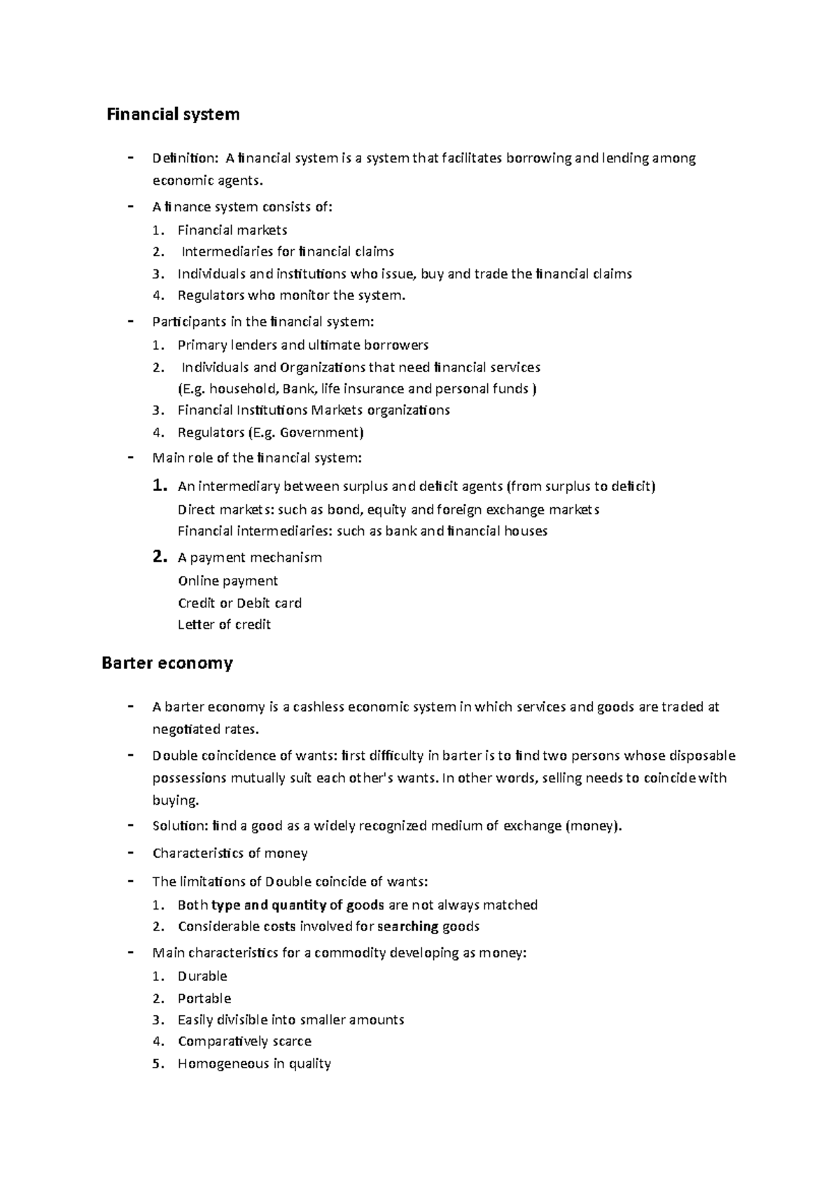 Docx - Summary Financial Markets & Institutions - Financial system ...