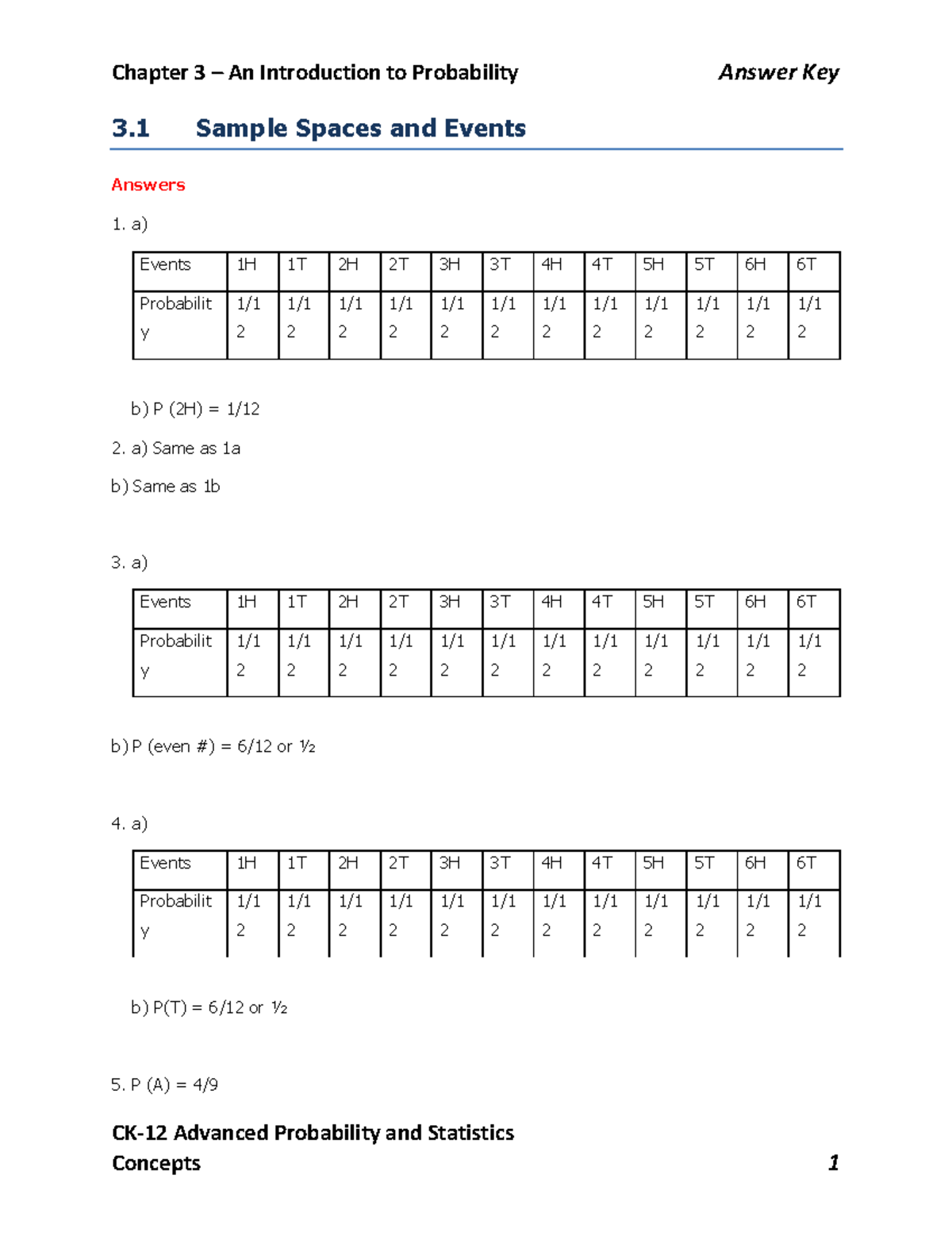 Answer Key CK-12 Chapter 03 Advanced Probability and Statistics ...