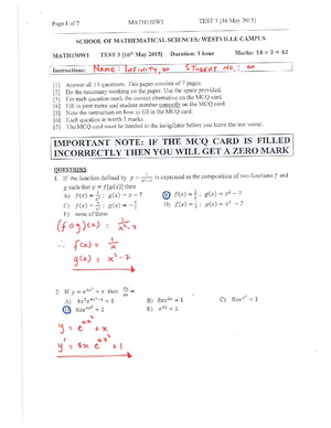 Math 131 Tutorial 5 and 6 Solutions - Math 131 - Studocu