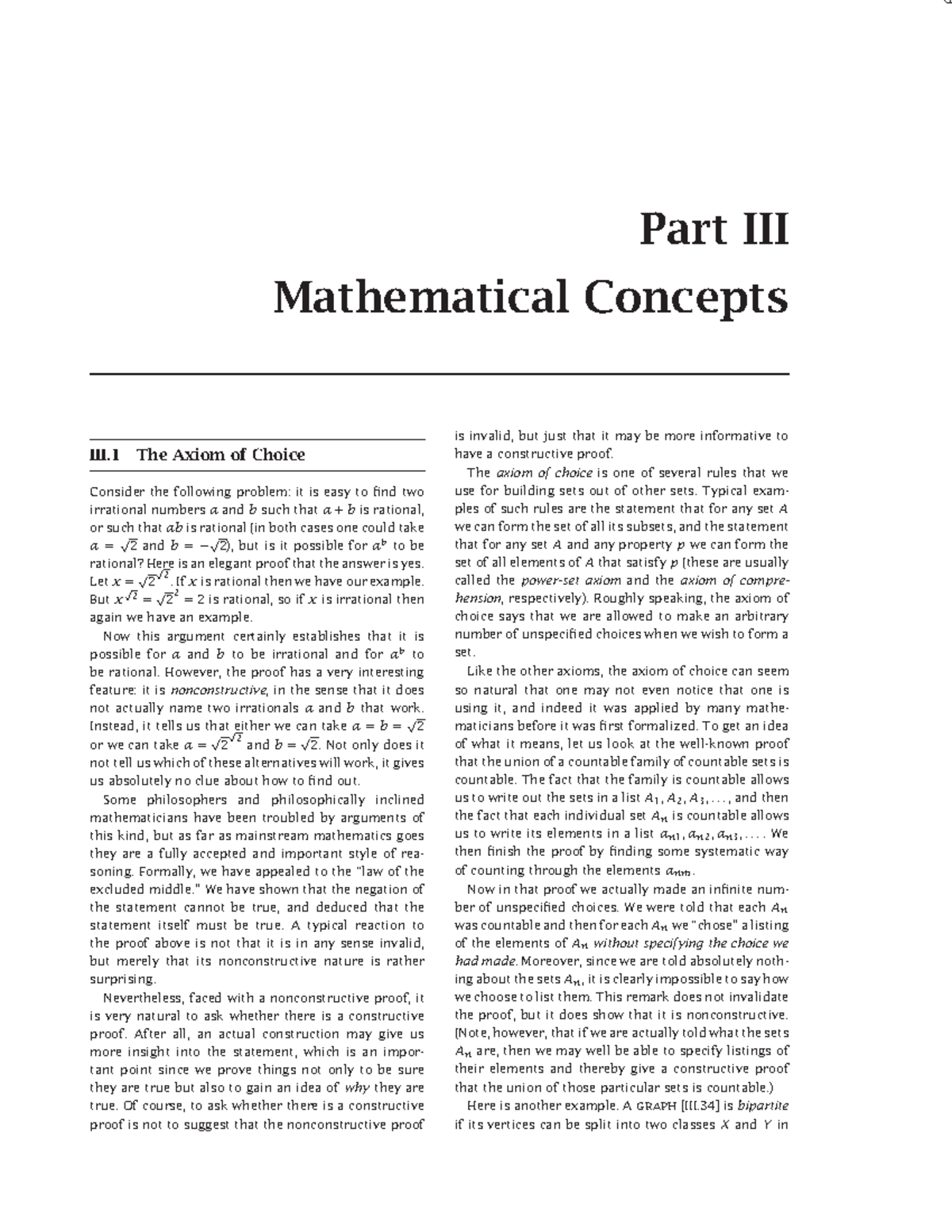 What-is-mathematics-about part 3 - Part III Mathematical Concepts III ...