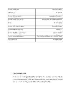Template FOR THE Portfolio OF Evidence - ADDENDUM H: TEMPLATE FOR A ...
