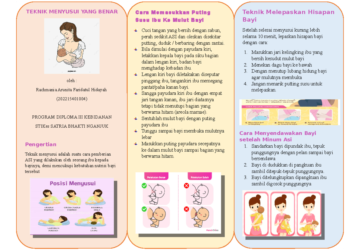 Leaflet cara menyusui revisi - Teknik Melepaskan Hisapan Bayi Setelah ...
