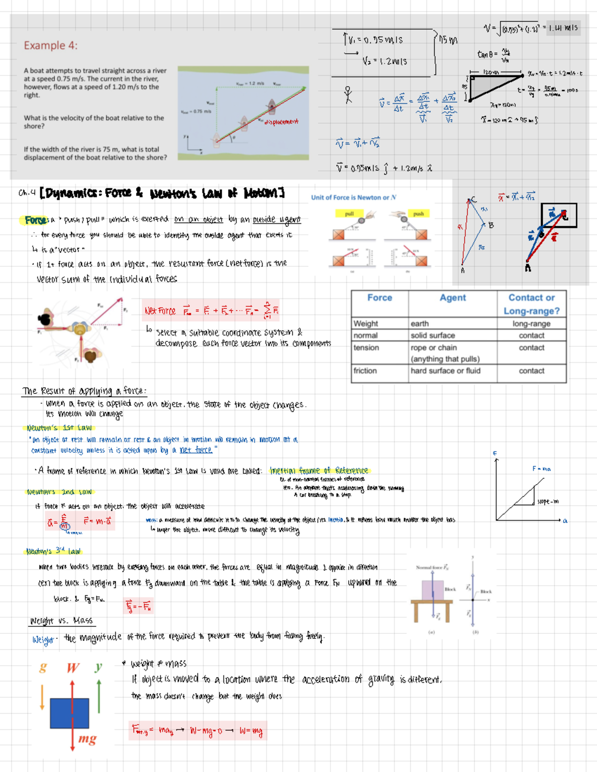 PHYS 0110 Notes ch5 further applications of Newton's Laws Friction ...