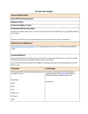 WGU 5E Lesson Plan Template copy - 5E Lesson Plan Template General ...