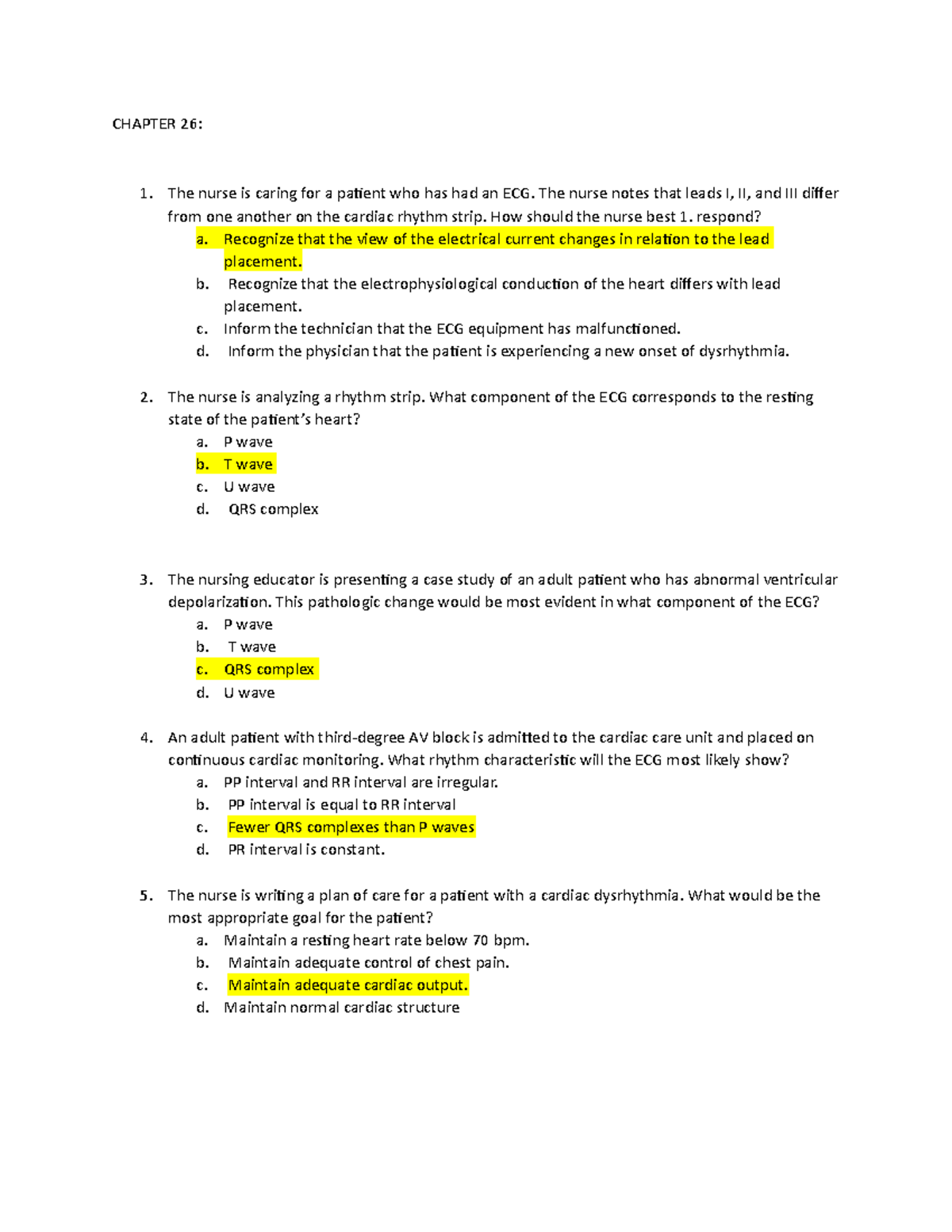 Chapter 26 Med Surg Test - CHAPTER 26: The nurse is caring for a ...