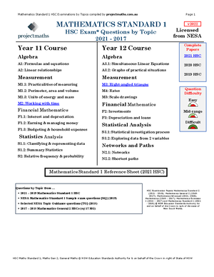 2021 hsc mathematics standard 2 - NSW Education Standards Authority ...