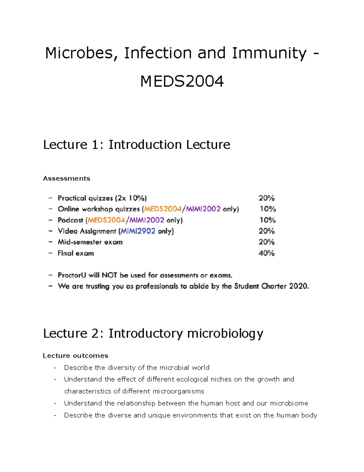 Meds2004 Microbes Infection And Immunity Microbes Infection And
