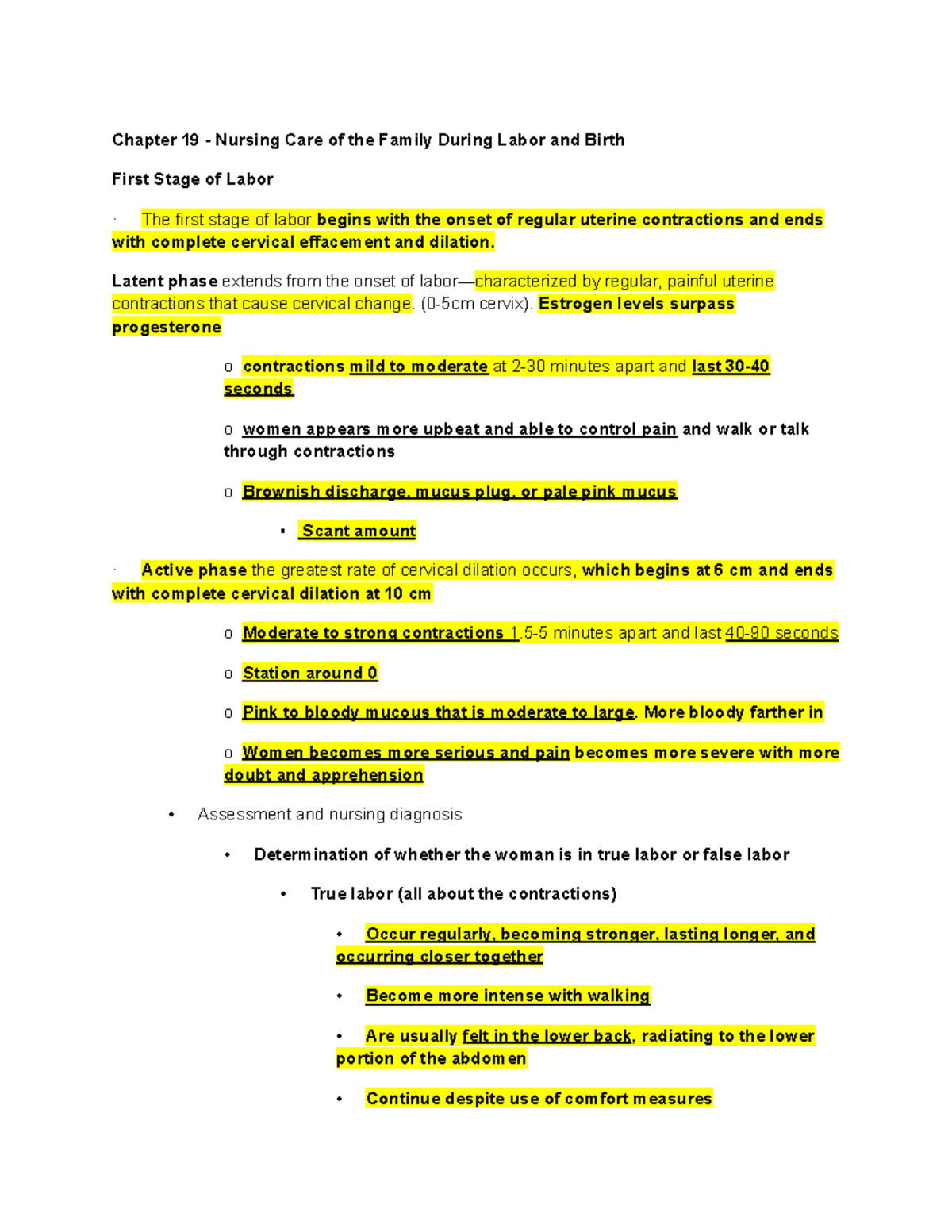 Nursing Care of the Family During Labor and Delivery - Chapter 19 ...