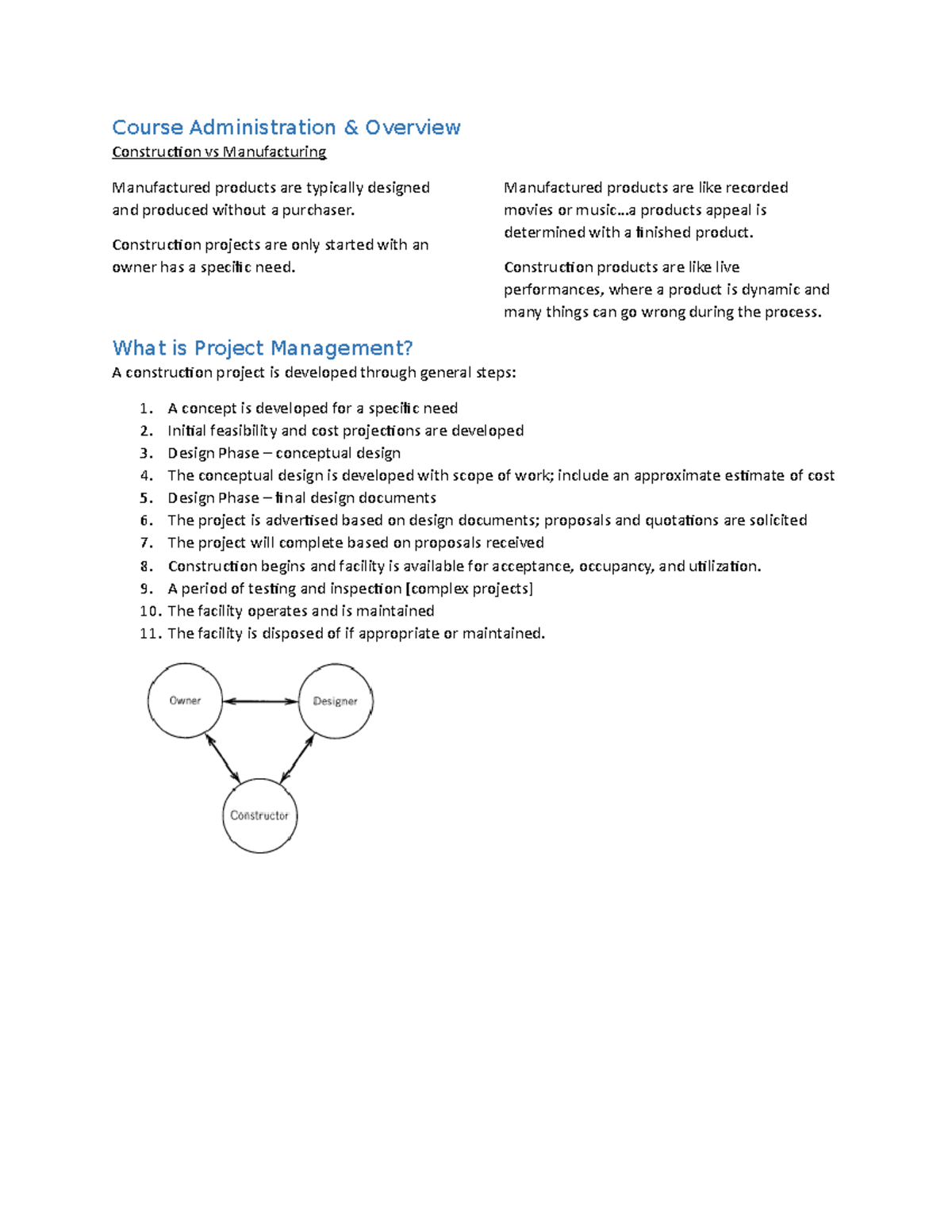 Notes - Ch. 1 - Chapter 1 Course Overview and Introduction to Course ...
