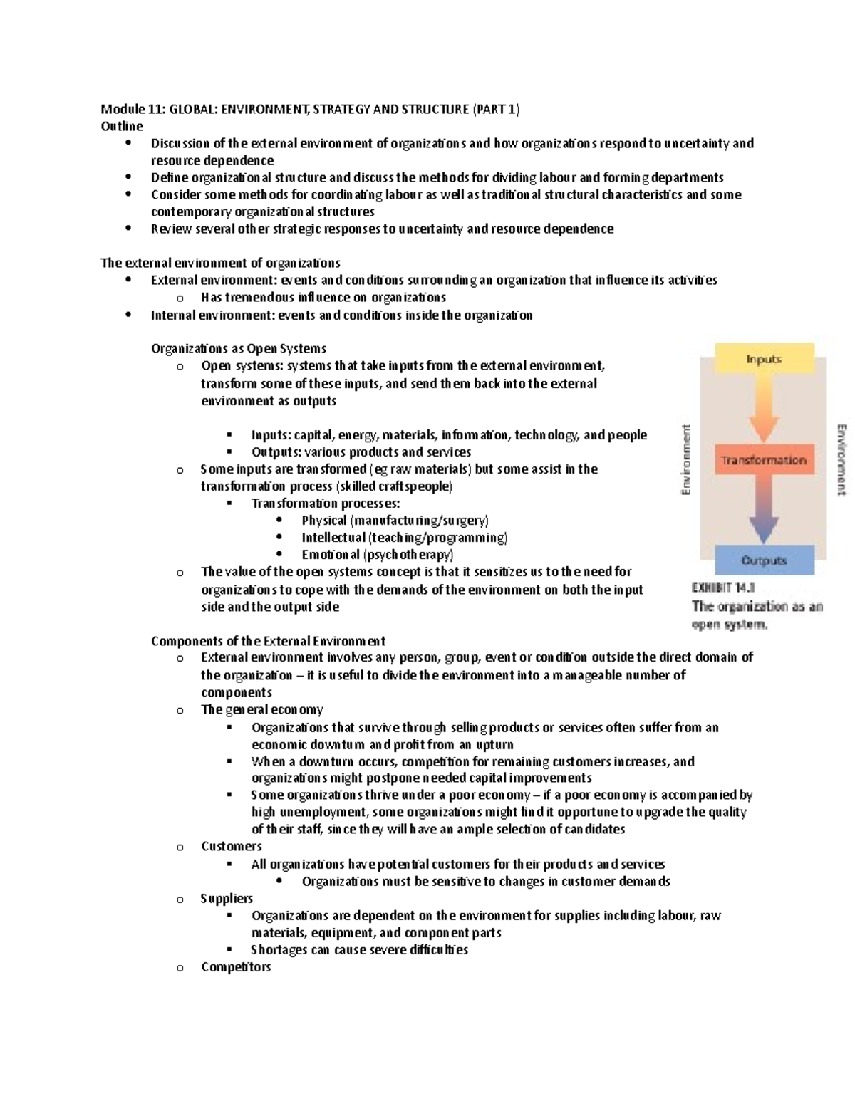 Module 11 - Lecture notes 11 - Module 11: GLOBAL: ENVIRONMENT, STRATEGY ...