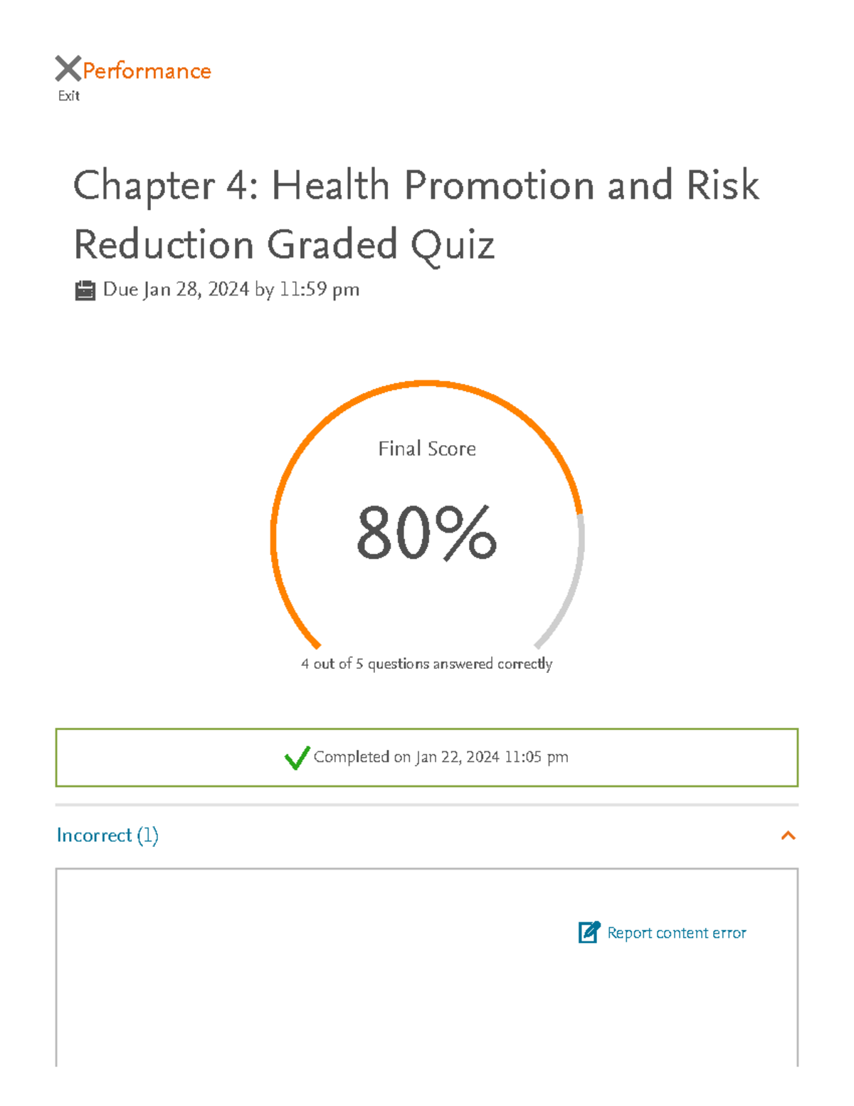 444 sherpath chapter 4 - Exit Performance Chapter 4: Health Promotion ...