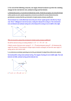 Tutorial Week 5 2002 - ECON1002 Introductory Macroeconomics, Semester 2 ...