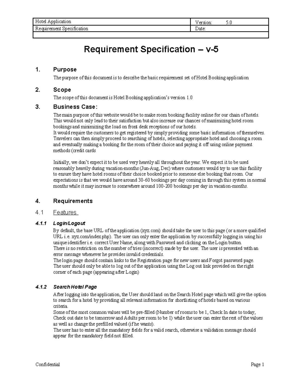 Requirement Specification-v5 - Purpose The purpose of this document is ...
