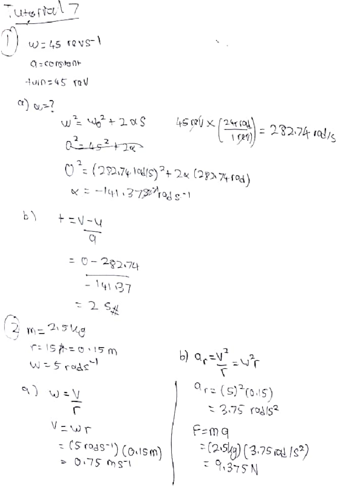 PHY130-TUT0RIAL 7 - Solution for tutorial 7 - Fundamental Physics I ...