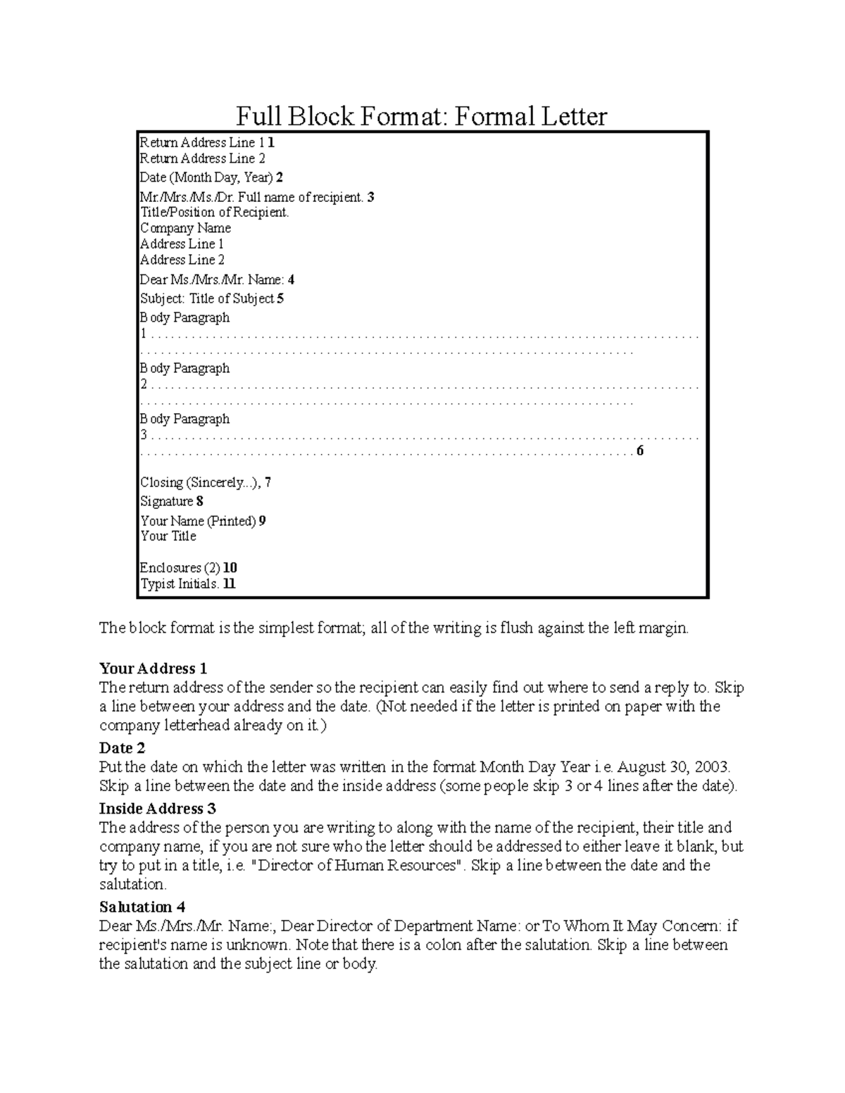 18. Full-Block Format - Lecture notes 1-18 - Full Block Format: Formal ...