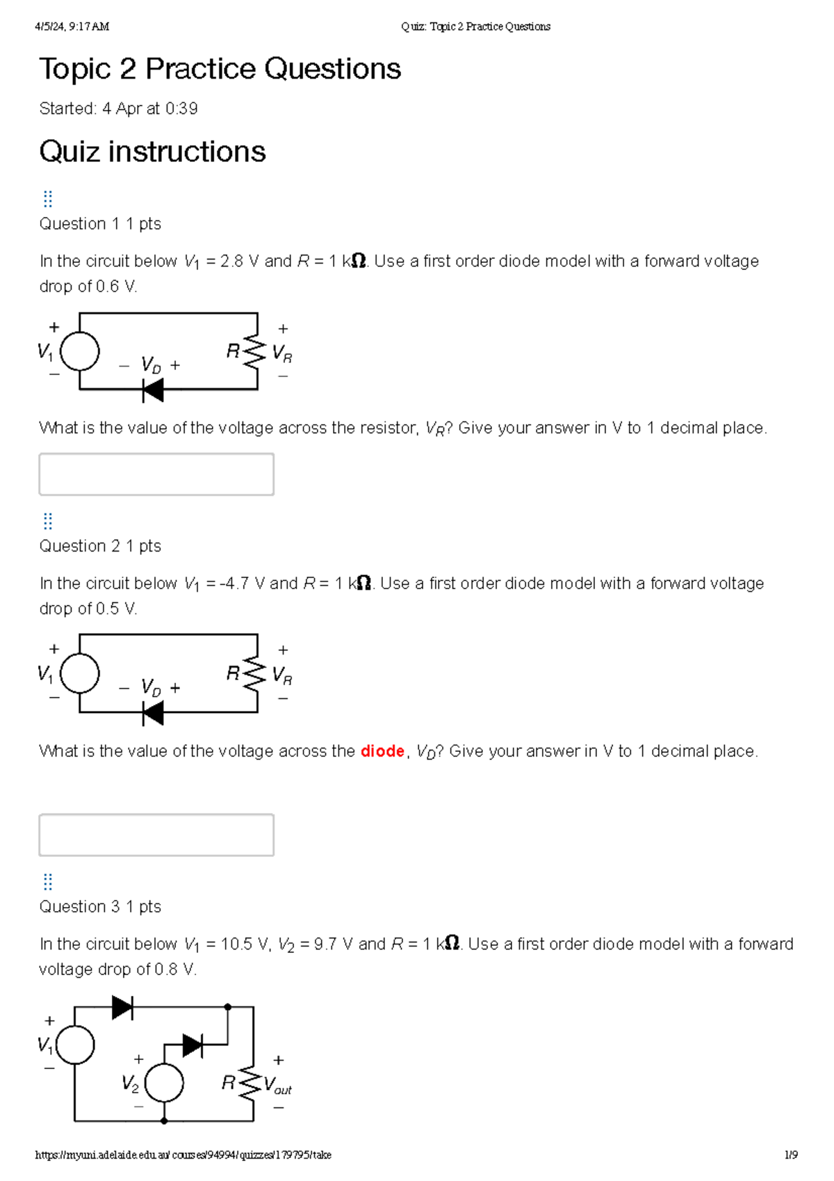 Quiz Topic 2 Practice Questions - Attempt 1 - Topic 2 Practice ...